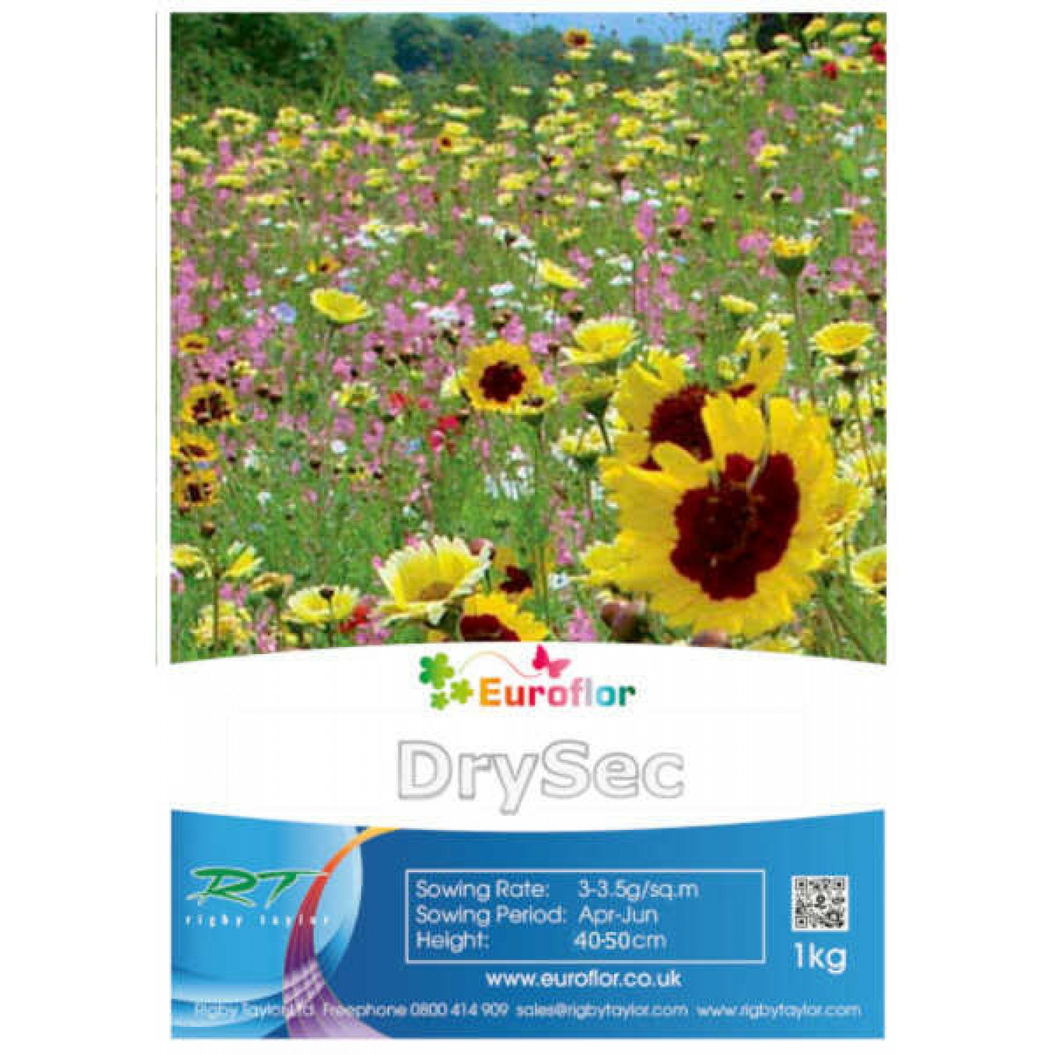 EUROFLOR DrySec 1kg Seeds Mixture for Urban Meadows
